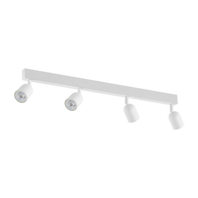 Luminosa Top Rounded Head Ceiling Spotlight Bar White 4xGU10