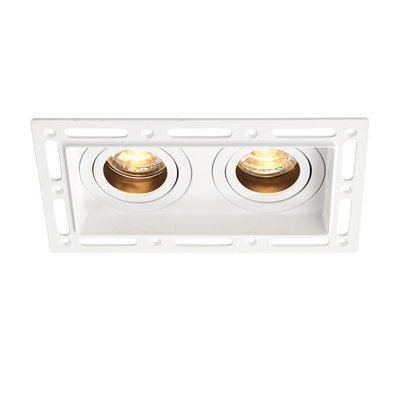 Luminosa Trimless Twin Trimless Recessed GU10 Dimmable Downlights Tiltable