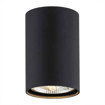 Luminosa Tubo Surface Mounted Downlight Black Structure 3000K