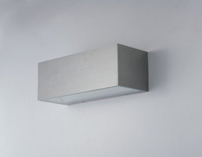 Luminosa TWIN LED 2 Light Up Down Light Nickel, IP54 3000lm 4000K 30x10 ...