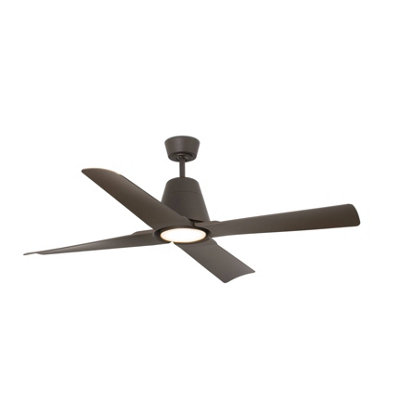 Luminosa Typhoon Brown Ceiling Fan 4 Blades 130cm Ip44
