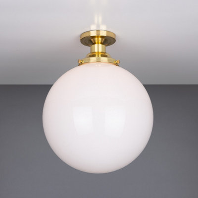 Luminosa Yerevan 30cm Globe Ceiling Fitting, Polished Brass