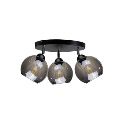 Luminosa Yuno Ceiling Spotlight Clusters Black, 30cm, 3x E27