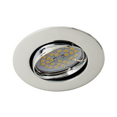 Luminosa Zar Recessed Downlight Light Chrome | DIY at B&Q