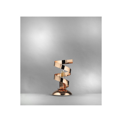 Luminosa Zoe Ribbon Table Lamp, Copper | DIY at B&Q