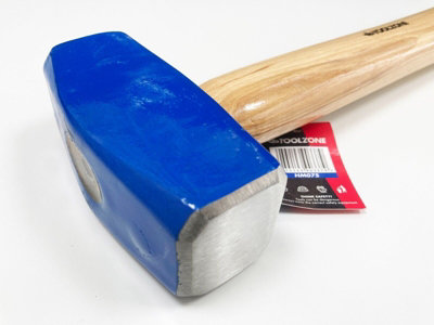 Lump Hammer 4lb Hickory Shaft Heavy Duty Sledge Club 2kg Hardened Steel ...