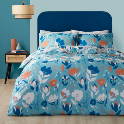 Luna Reversible Duck Egg Duvet Cover Set