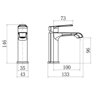 Lunaris Chrome Bath & Basin Tap Set with Wastes - Modern Mixer, Filler ...