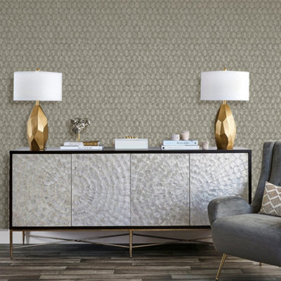 Lustre Collection Geo Arch Wallpaper Roll