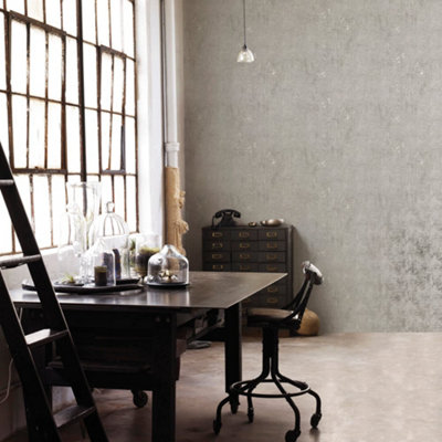 Lustre Collection Metallic Distressed Wallpaper Roll