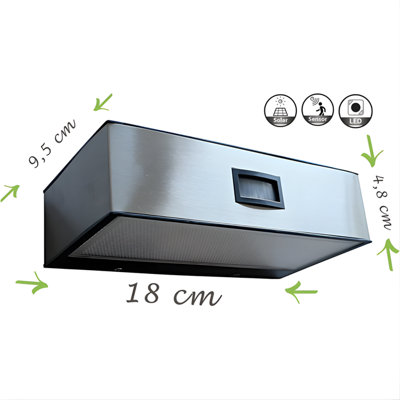 Lutec Solar LED Brick Light - 2W 4000K 150lm IP44 Motion Sensor Outdoor ...