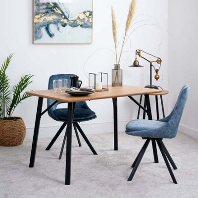 Lutina Oak Effect Dining Table 120cm | DIY at B&Q