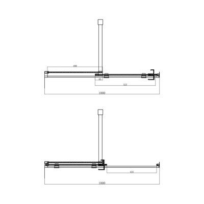 Luton 1000 x 800mm Wet Room Sliding Shower Screen Door with Side Panel ...