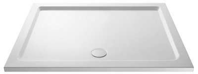 Luton 1500 x 700mm Wet Room Sliding Shower Screen Enclosure with Stone ...