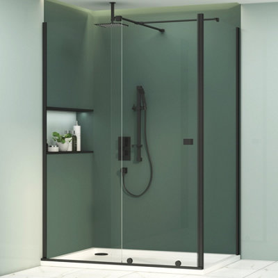 Luton 1500 x 700mm Wet Room Sliding Shower Screen with Side Panel 8mm ...