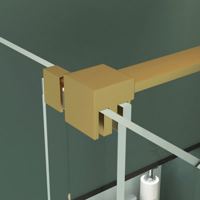 Luton 1600 x 900mm Wet Room Sliding Shower Screen with Side Panel 8mm ...