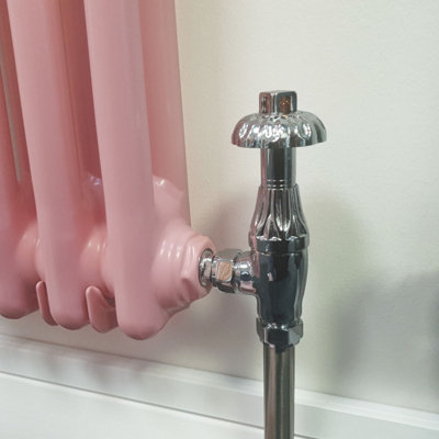 Lux Heat Angled Chrome Traditional Ornate Thermostatic Radiator Valve ...