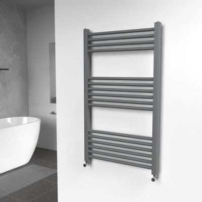 Lux Heat Anthracite Grey Ladder Towel Radiator 1000mm (H) x 600mm (W)