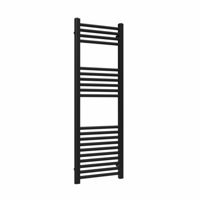 Lux Heat Black Ladder Towel Radiator 1200mm (H) x 400mm (W)