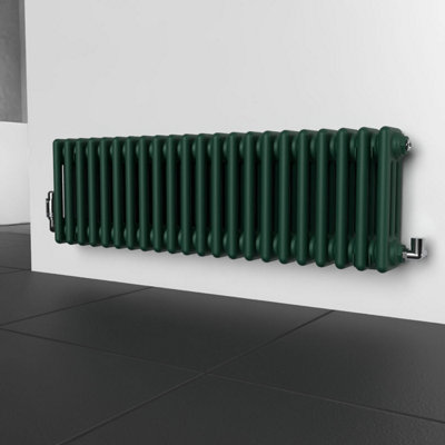 Lux Heat British Racing Green Horizontal 3 Column Traditional Radiator ...