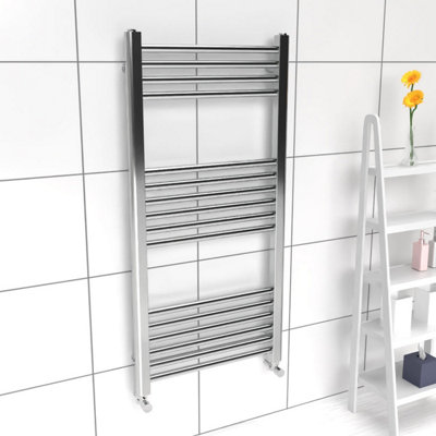 Lux Heat Chrome Ladder Towel Radiator 1000mm (H) x 500mm (W)
