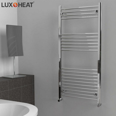 Lux Heat Chrome Ladder Towel Radiator 1200mm (H) x 600mm (W)
