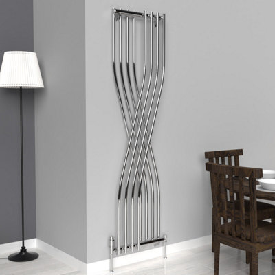 Lux Heat Chrome Xtreme Vertical Designer Radiator 1775mm (H) x 450mm (W)