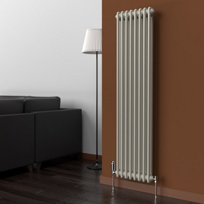 Lux Heat Dune Grey Vertical 2 Column Traditional Radiator 1500mm (H) x ...