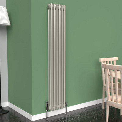 Lux Heat Dune Grey Vertical 3 Column Traditional Radiator 1500mm (H) x ...