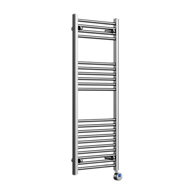 Lux Heat Electric Chrome Ladder Towel Radiator 1200mm (H) x 500mm (W)
