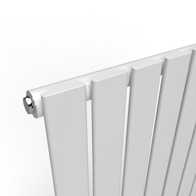 Lux Heat White Flat Vertical Single Panel Designer Radiator 1800mm (H ...