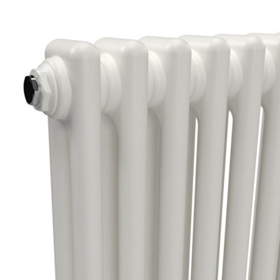 Lux Heat White Horizontal 2 Column Traditional Radiator 300mm (H) x ...