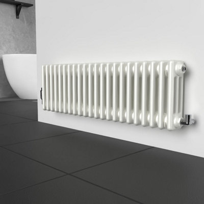 Lux Heat White Horizontal 3 Column Traditional Radiator 300mm (H) x ...