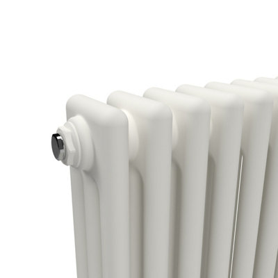 Lux Heat White Horizontal 3 Column Traditional Radiator 500mm (H) x ...