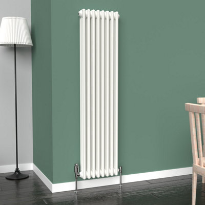 Lux Heat White Vertical 3 Column Traditional Radiator 1500mm (H) x ...