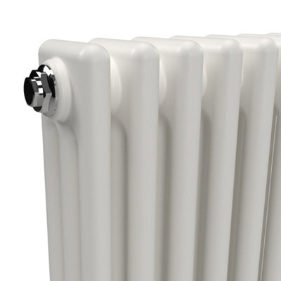Lux Heat White Vertical 3 Column Traditional Radiator 1800mm (H) x ...