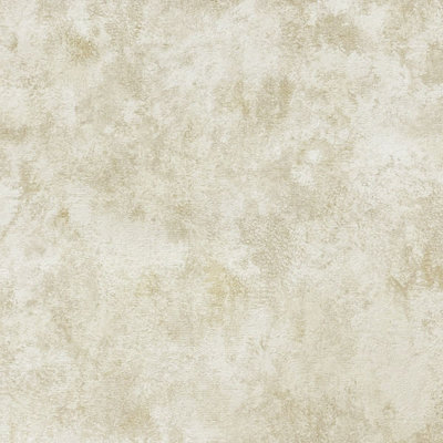 Luxe Collection Concrete Heavyweight Vinyl Wallpaper Beige / Gold World ...