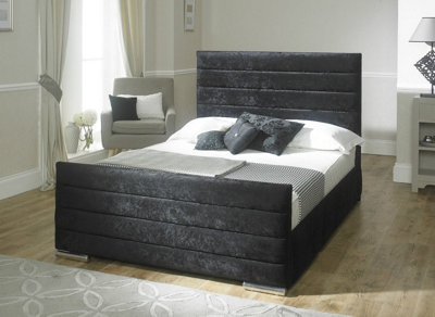Luxe Velvet Bed Supper King Size 6FT (Pay Weekly) Sophisticated Comfort ...