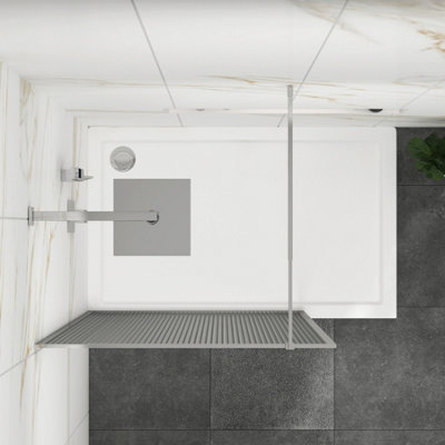 Luxor 1000mm Walk in Wet Room Fluted Shower Enclosure Screen with ...
