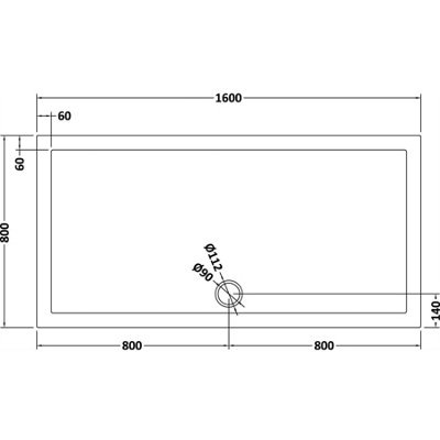 Luxor Walk in Wet Room Fluted Shower Enclosure with 1600 x 800mm Stone ...