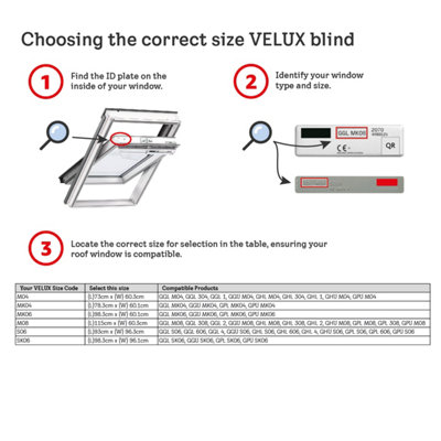 LuXtra Grey No Drill Blackout Roller Blind made for VELUX Roof Window ...