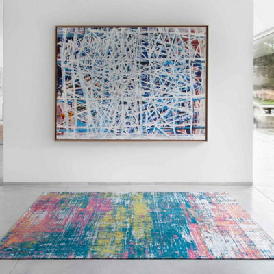 Luxurious Abstract Modern Abstract Easy to clean Rug for Dining Room ...