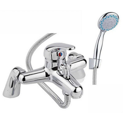 Luxury Bathroom Chrome Sink Bath Filler Tap Shower Mixer Taps with Hand ...