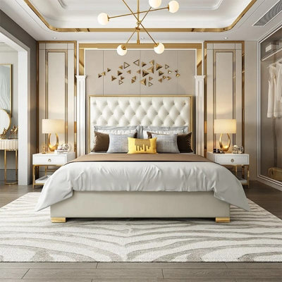 Luxury Bed Supper King Size 6FT Indulge in Premium Comfort and Elegant ...