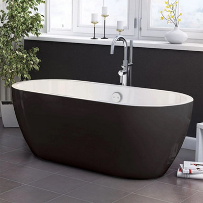 Luxury Black Double Ended Bath | DIY at B&Q
