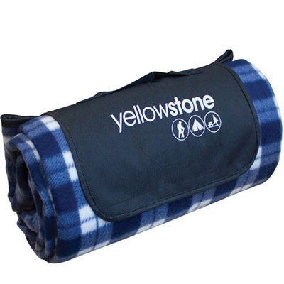 Luxury Fleece Picnic Rug Camping Hiking Festivals Lightweight Outdoor Blue