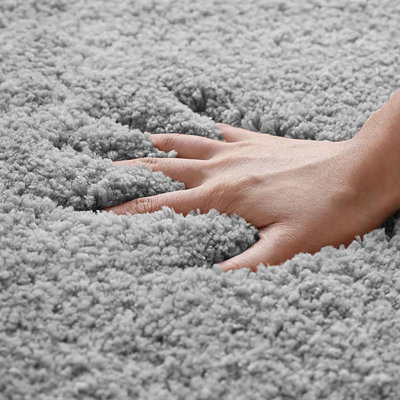 Luxury Microfibre Bath Mat Non-Slip - Dove Grey