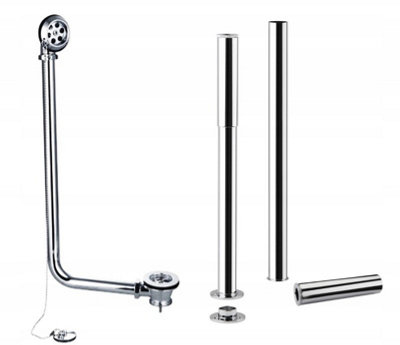 Luxury Roll Top Bath Freestanding Waste Kit Chrome Bath Shrouds + Plug ...