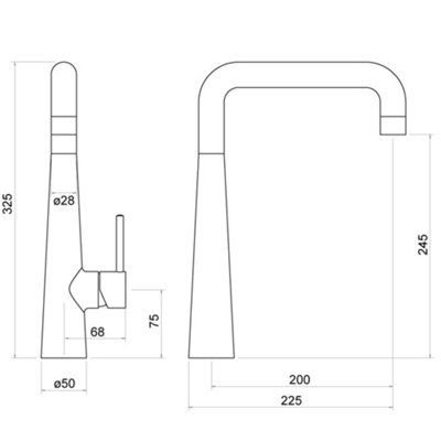 Luxury Single Lever Kitchen Sink Mixer