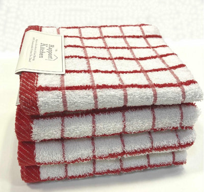Luxury Terry Kitchen Towel 50x80 Red